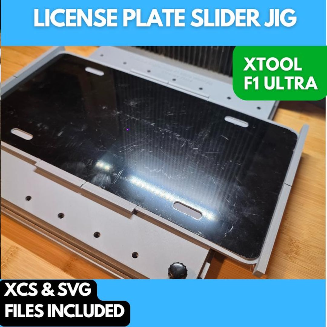 New Car and Motorcycle License Slider Plate Jig Xtool F1 Ultra, 3D ...