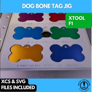 Dog Bone Shape Dog Tag Jig Xtool F1 Laser Engraver, 3D Printed Jig ...