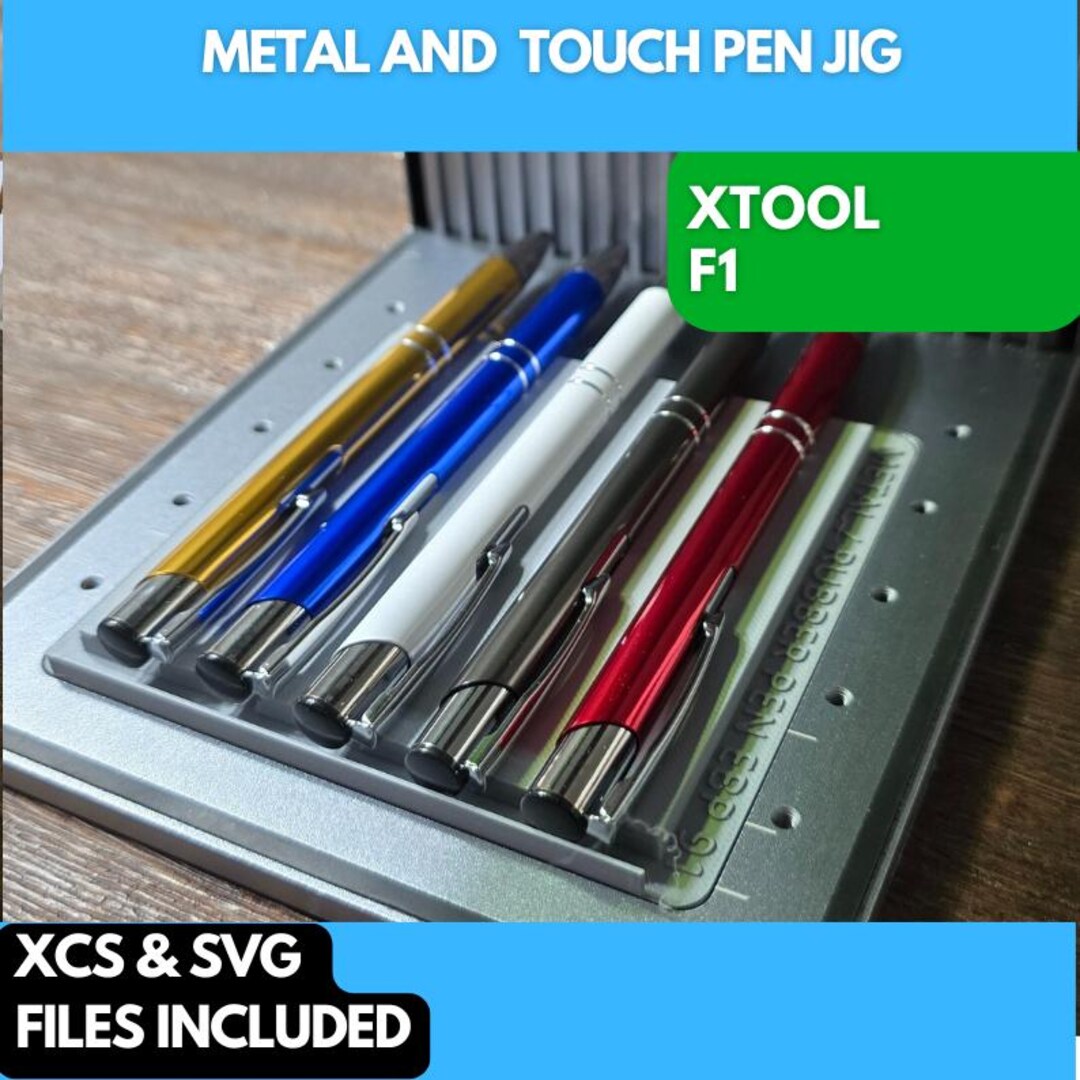 Metal & Touch Pen Jig With Alignment Xtool F1 Laser Engraver, 3D Printed Jig, Xtool Fiber Laser ...