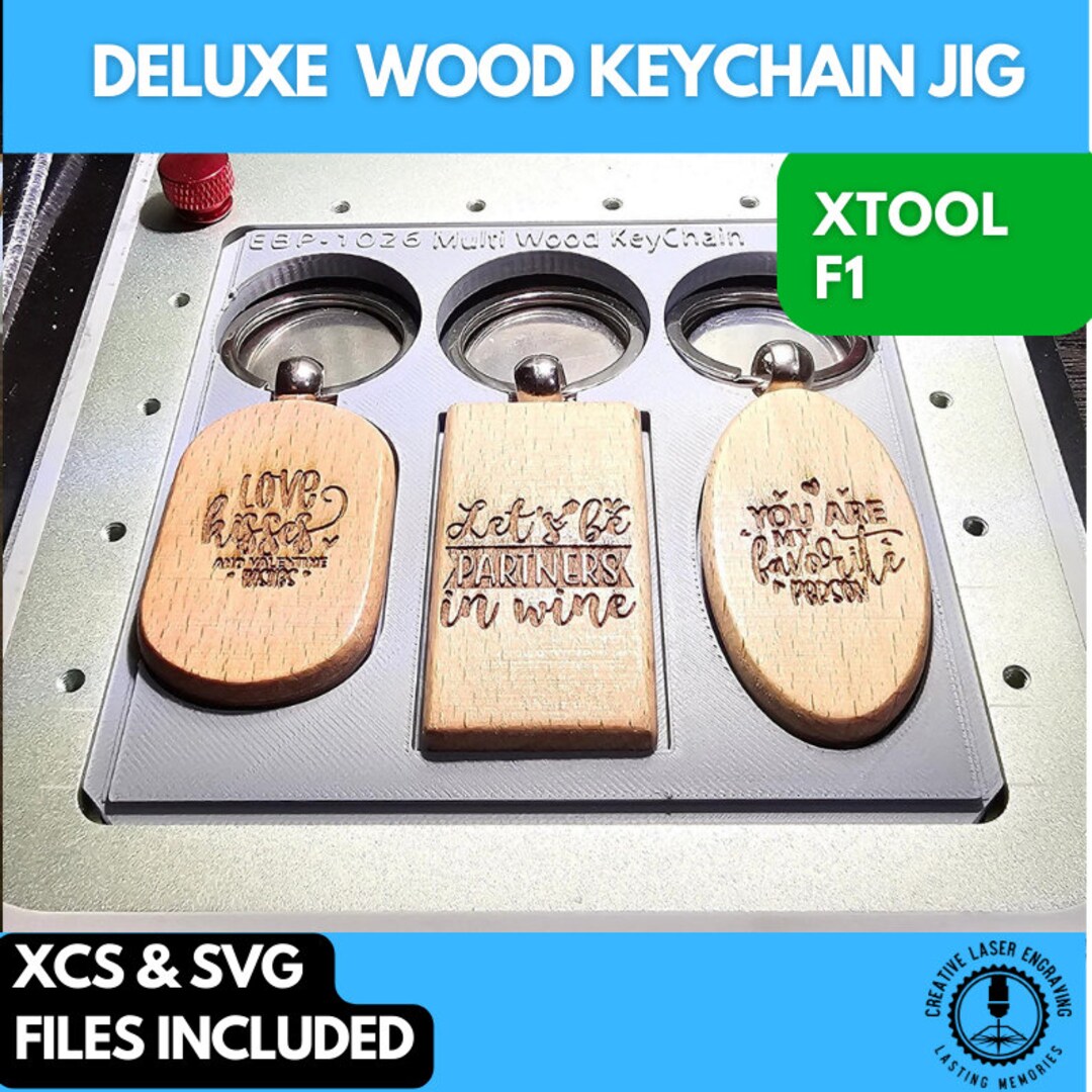 3 Deluxe Wood Key Chain Jig Xtool F1 Laser Engraver - Etsy