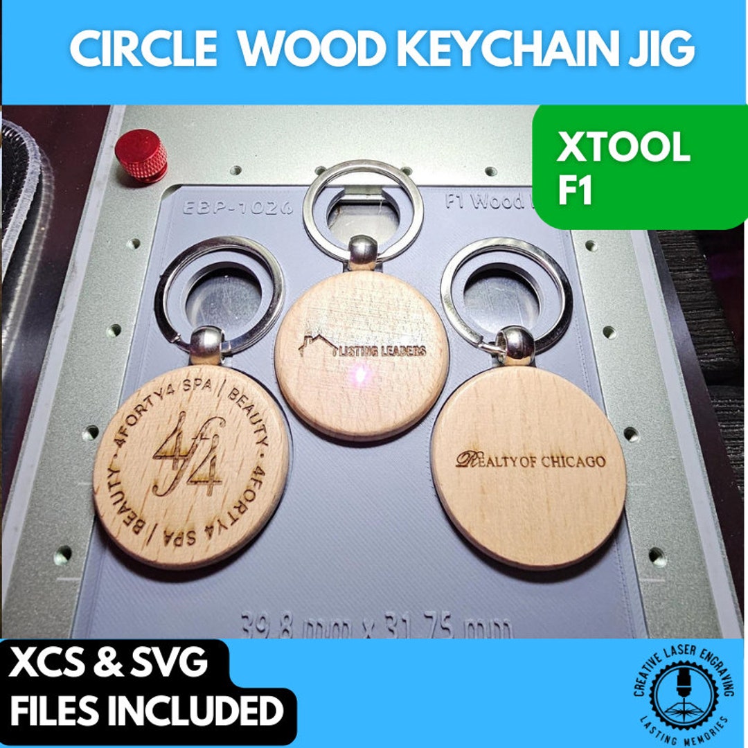 Xtool F1 Laser Engraver 3 Circle Wood Key Chain Jig,3d Printed Jig ...