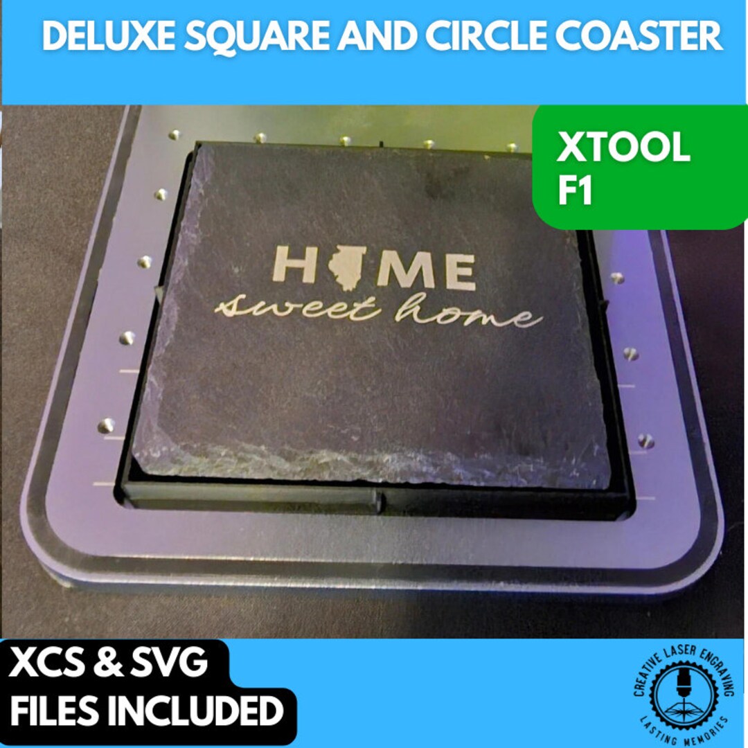 Xtool F1 Laser Engraver Deluxe Square and Circle Coaster Jig - Etsy