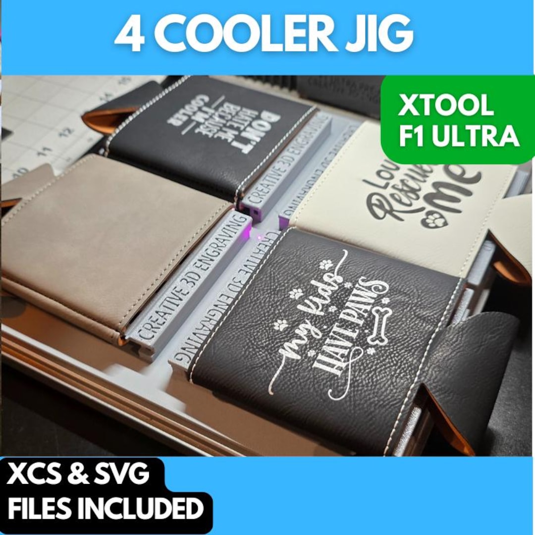 4 Cooler Jig Xtool F1 Ultra, 3D Printed Jig, Xtool Fiber Laser Jig ...