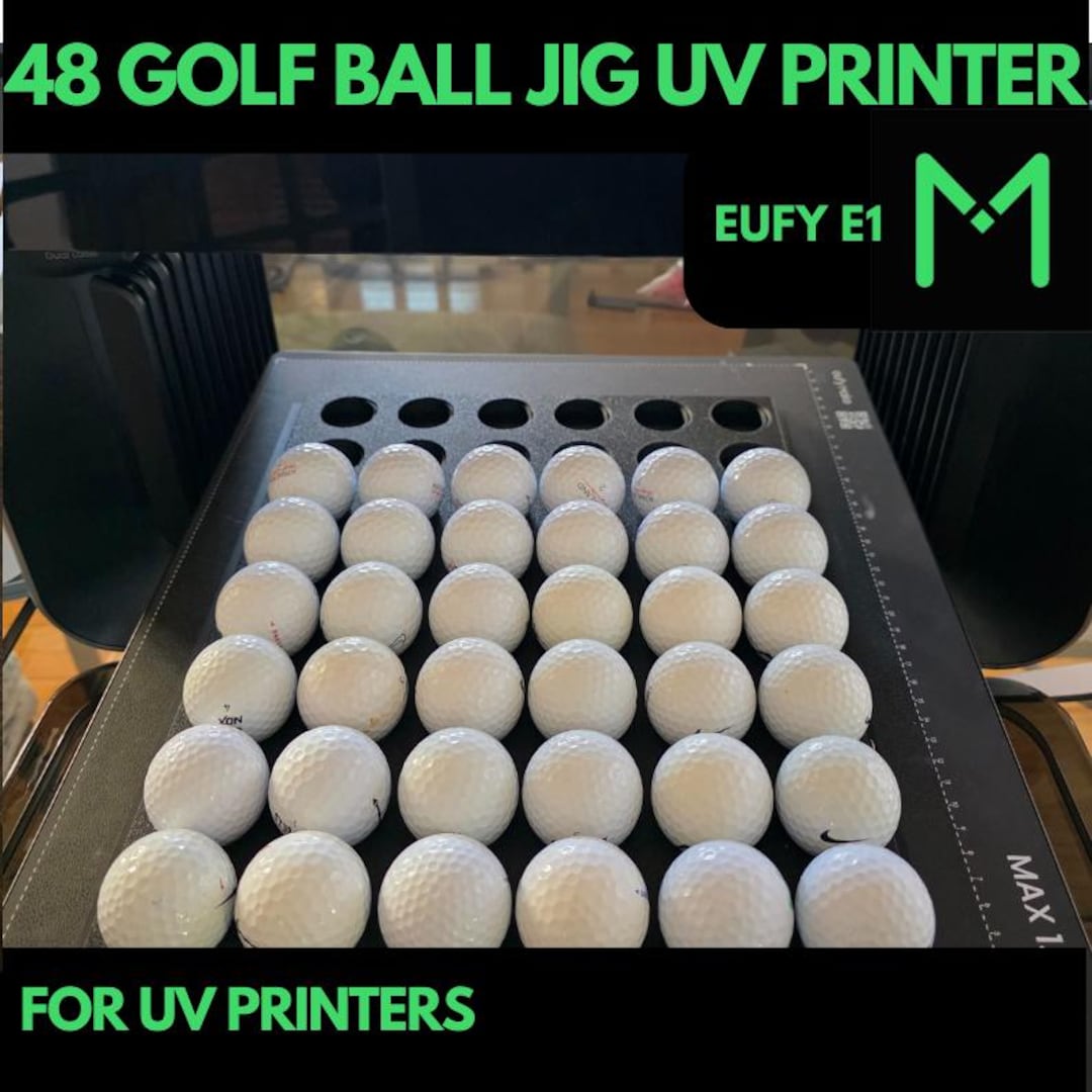 EUFY E1 UV Printer 48 Golf Ball Jig, Gol Ball UV Printing, Golf Ball ...
