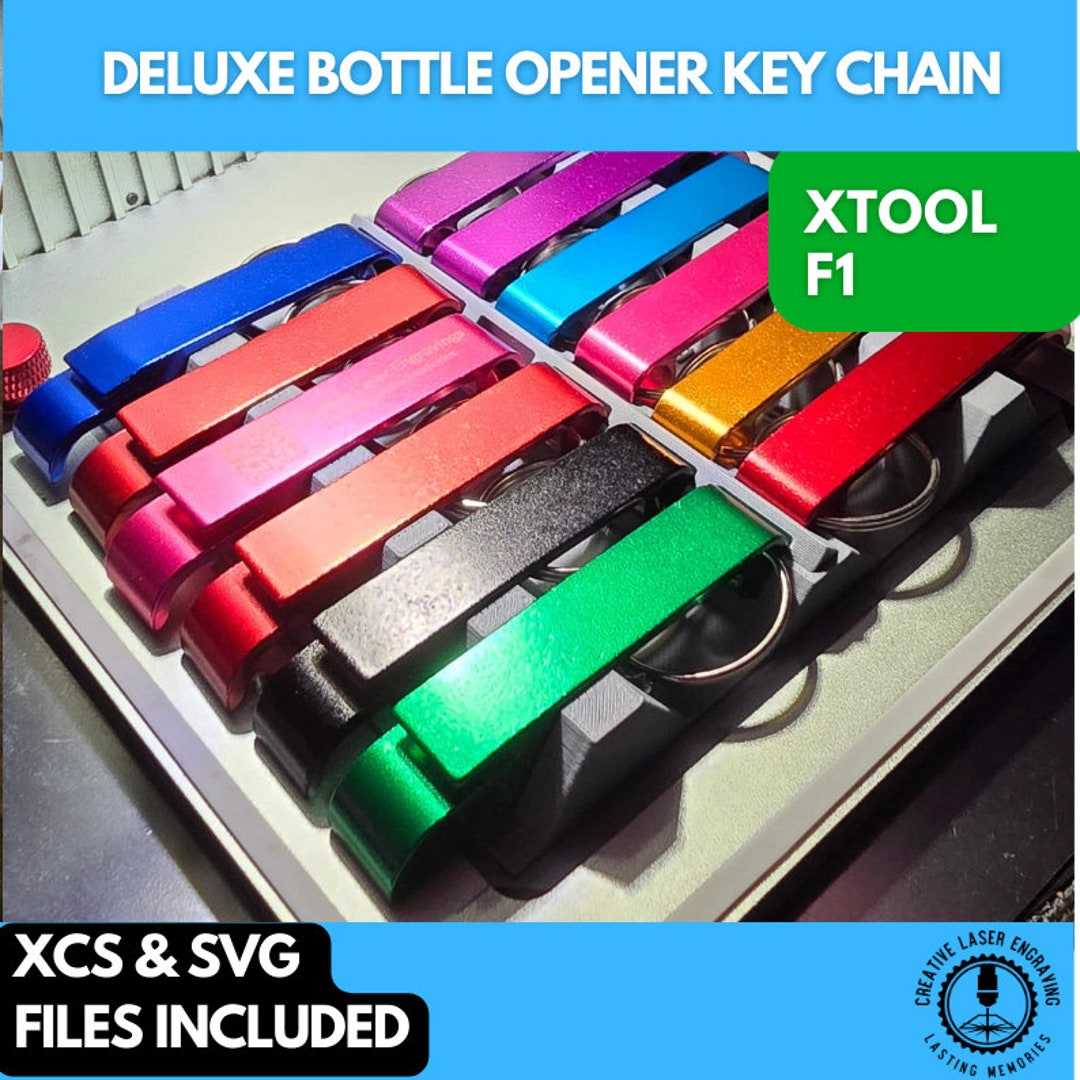 Deluxe Aluminum Bottle Opener Key Chain Jig / Alignment, Xtool F1, Xtool Fiber Laser Jig, Laser ...
