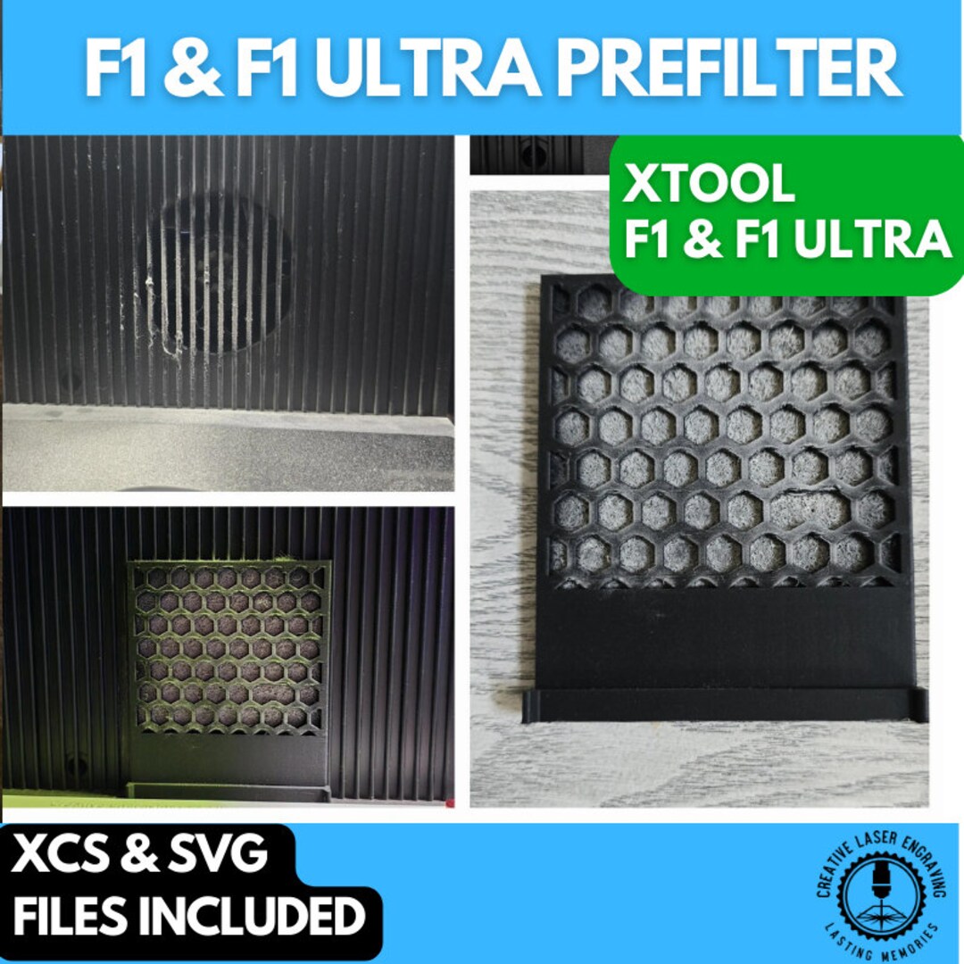 Xtool F1 Ultra or F1 Internal Carbon Pre Filter, 3D Printed Jig, Xtool Fiber Laser Jig, Xtool F1 ...