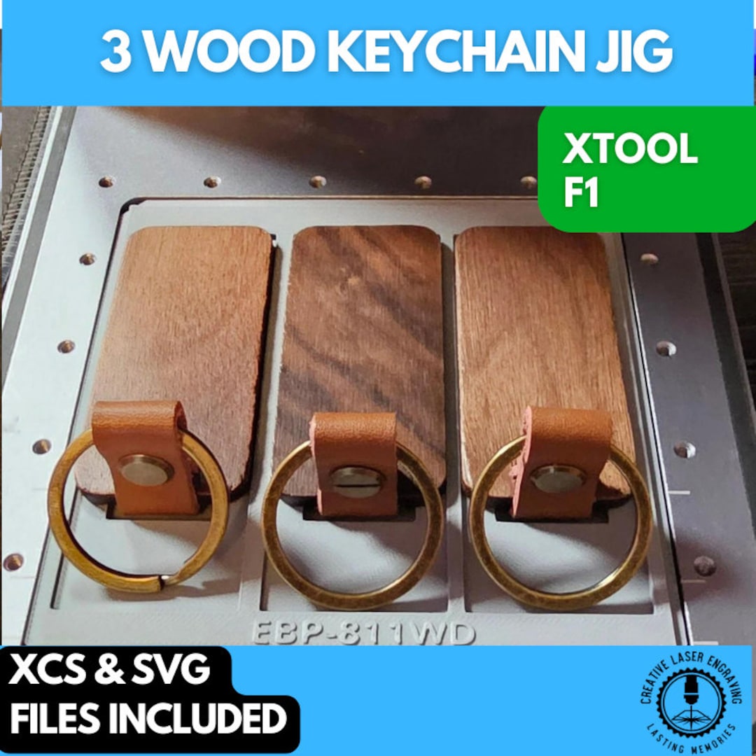 Xtool F1 Laser Engraver Wood Key Chain Jig,3d Printed Jig, Xtool Fiber ...