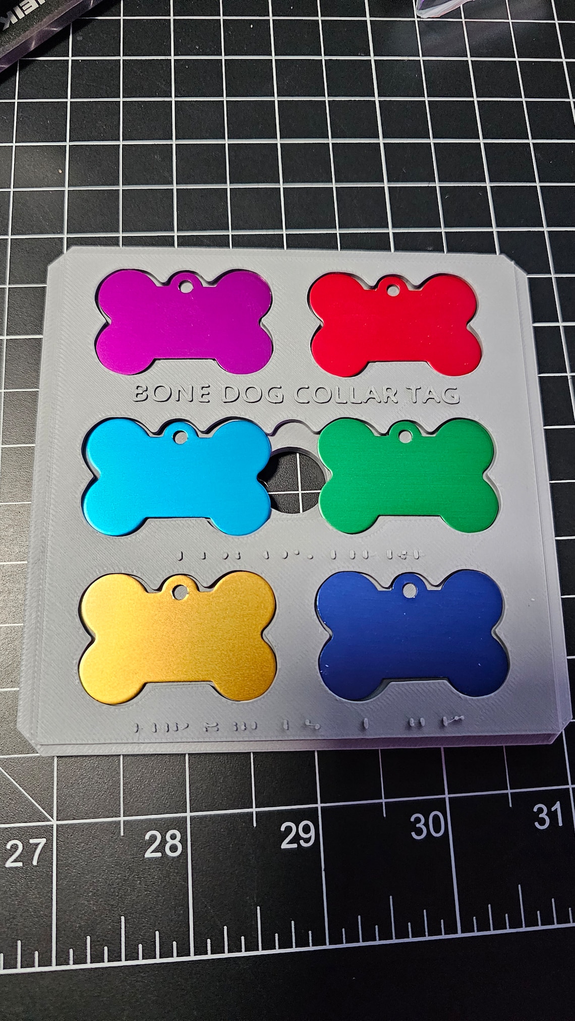 Dog Bone Shape Dog Tag Jig Xtool F1 Laser Engraver, 3D Printed Jig ...