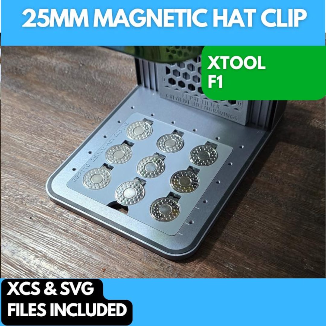 Golf Ball Marker Magnetic Hat Clip Jig Xtool F1 Laser Engraver, 3D Printed Jig, Xtool Fiber ...