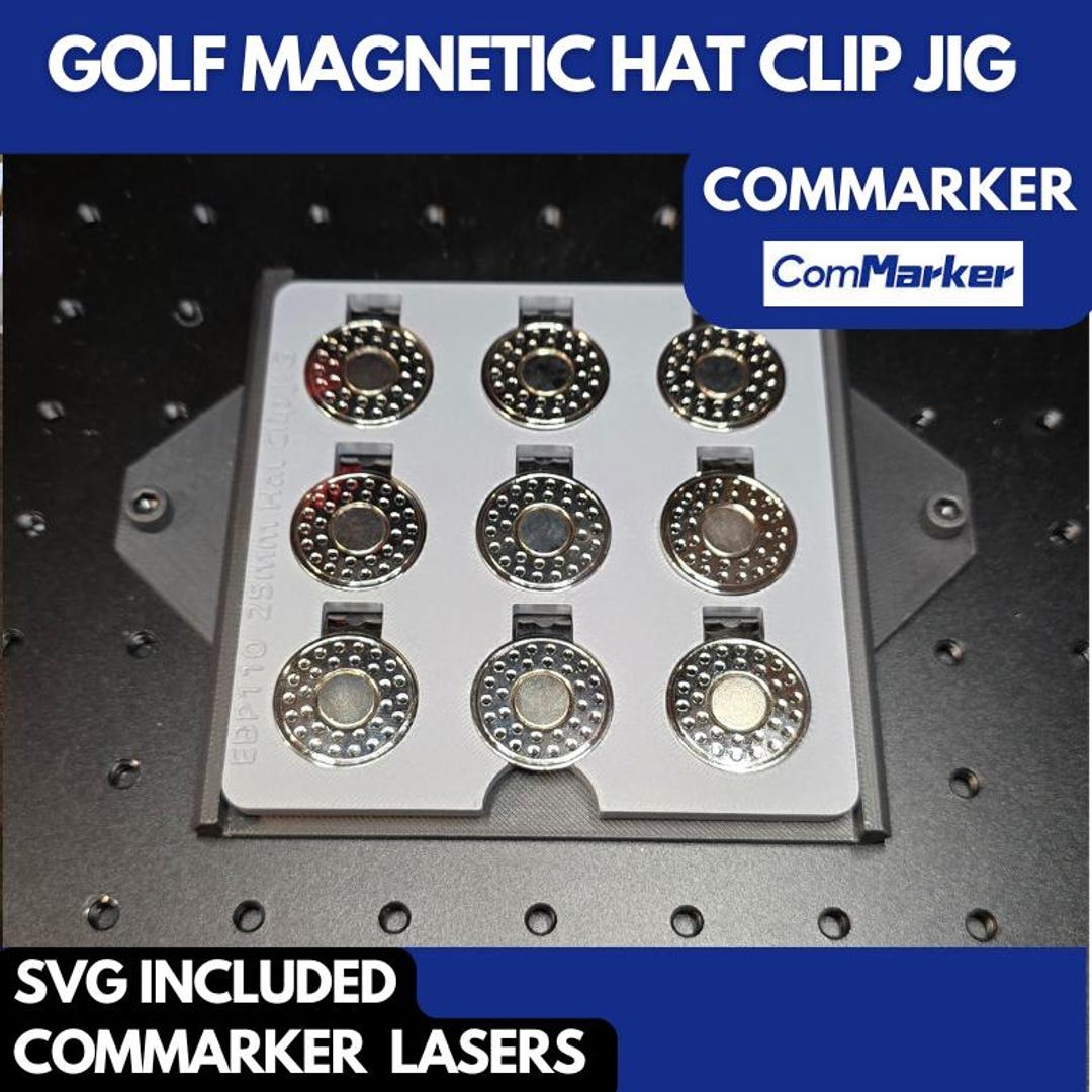 Golf Ball Marker Magnetic Hat Clip Jig, 3D Printed Jig, Xtool Fiber ...