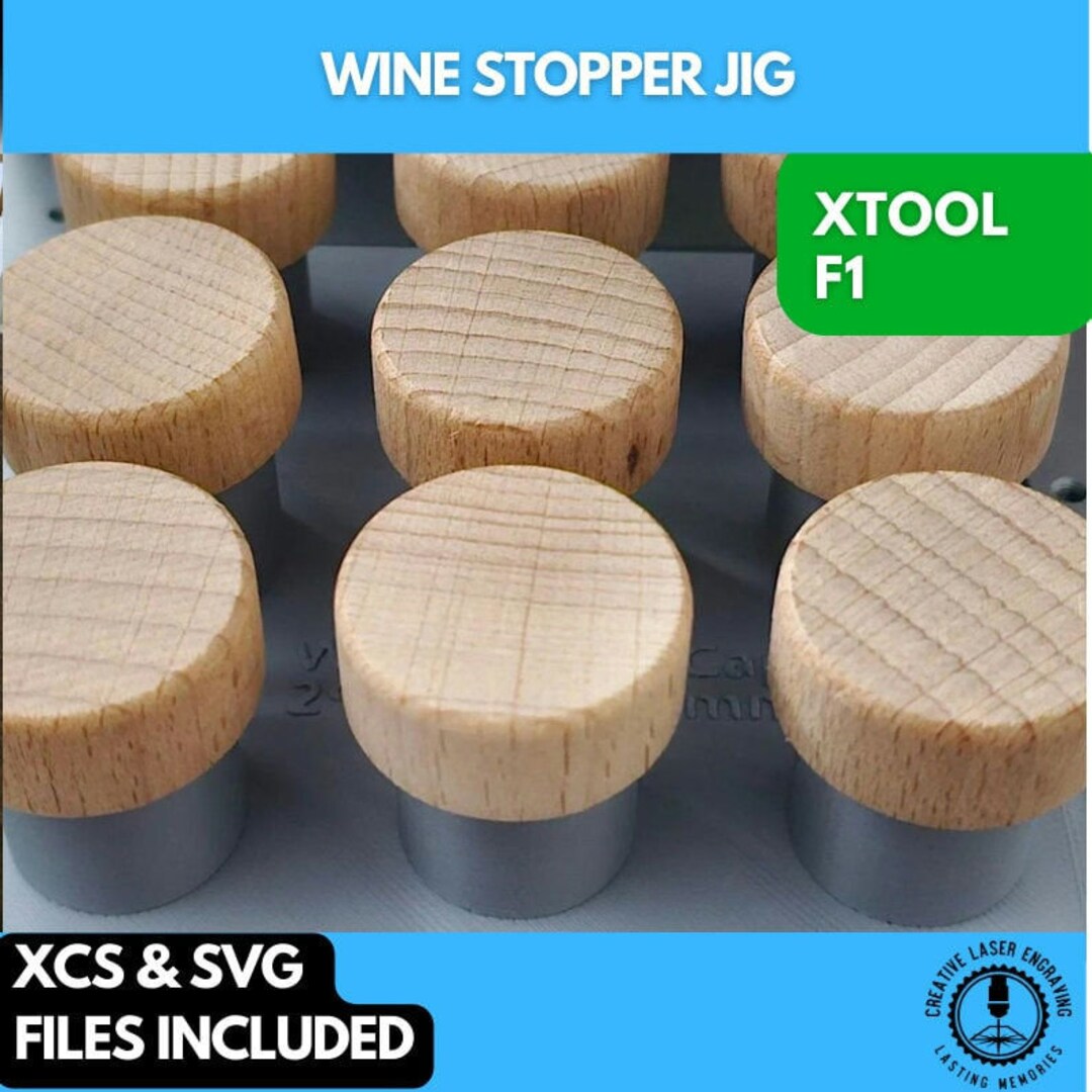 Wine Stopper Jig for the Xtool F1 Laser Engraver, 3D Printed Jig, Xtool ...