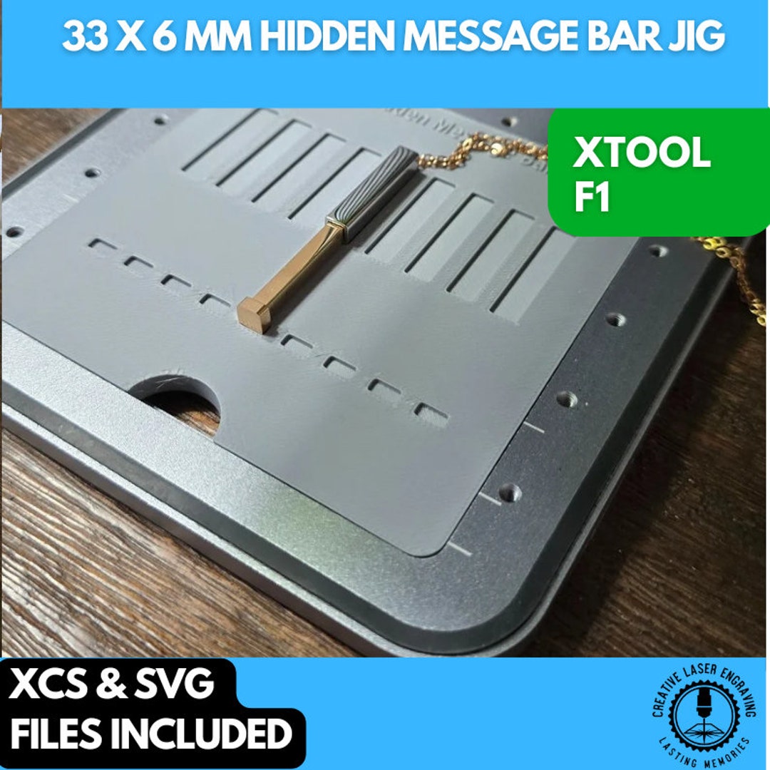 Hidden Message Vertical Bar Jewelry Jig Xtool F1, 3D Printed Jig, Xtool ...