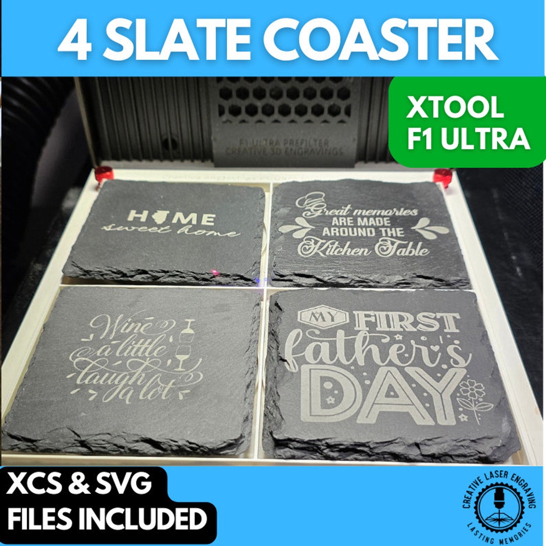 Xtool F1 Ultra 4-inch Drink Coaster Jig, 3D Printed Jig, Xtool Fiber ...