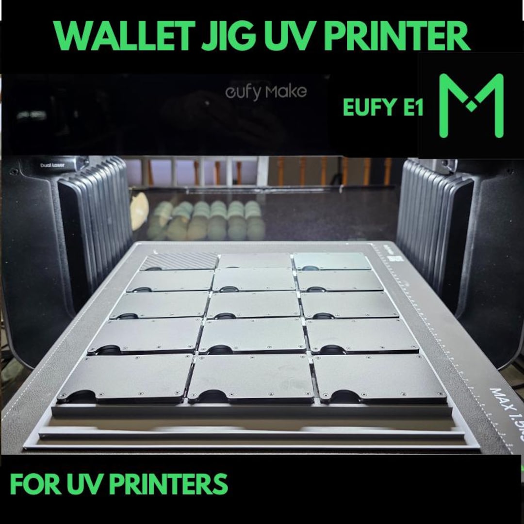 EUFY E1 UV Printer Wallet Jig, Metal Wallet UV Printing, Metal Wallet Jig, Metal Wallet Template ...