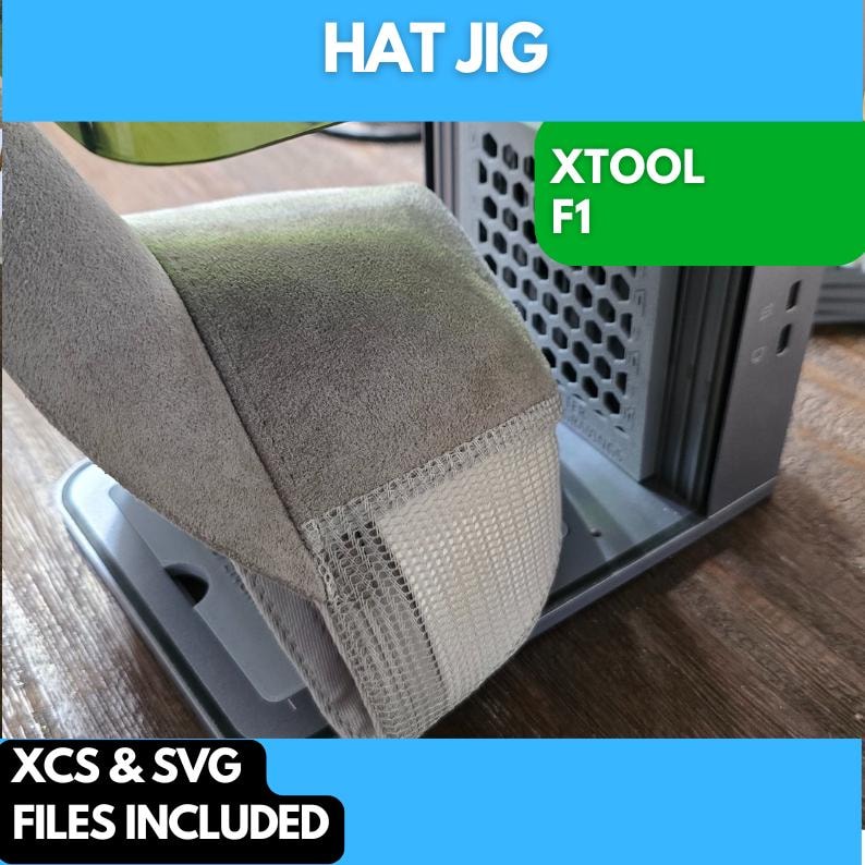 Hat Jig Xtool F1 Laser Engraver, 3D Printed Jig, Xtool Fiber Laser Jig ...