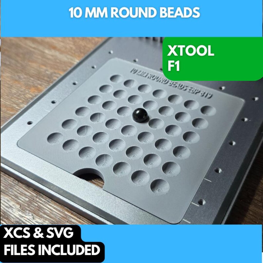 10 Mm Bead Jig With Alignment Xtool F1 Laser Engraver, 3D Printed Jig, Xtool Fiber Laser Jig ...