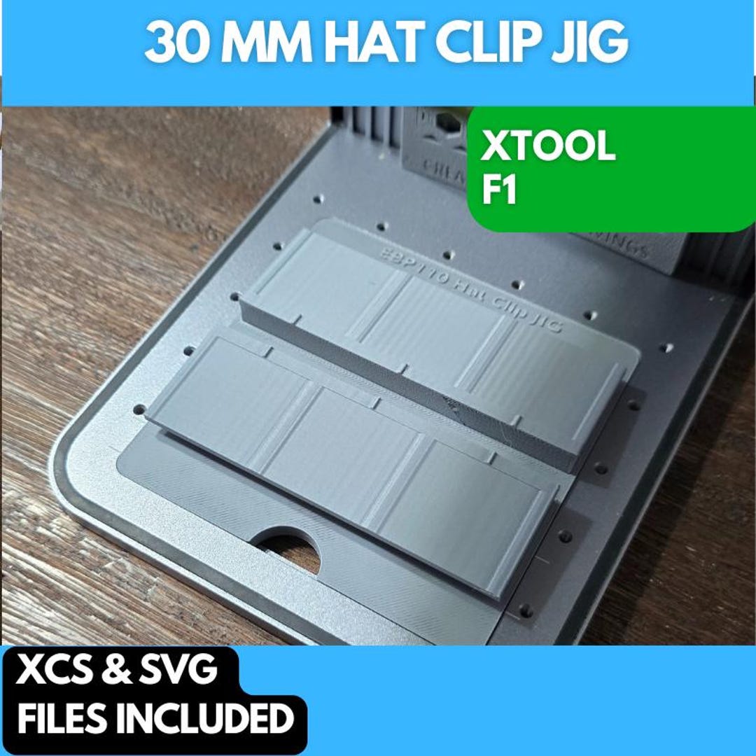 Hat Clip Jig Xtool F1 Laser Engraver, 3D Printed Jig, Xtool Fiber Laser Jig, Laser Jig, Fiber ...