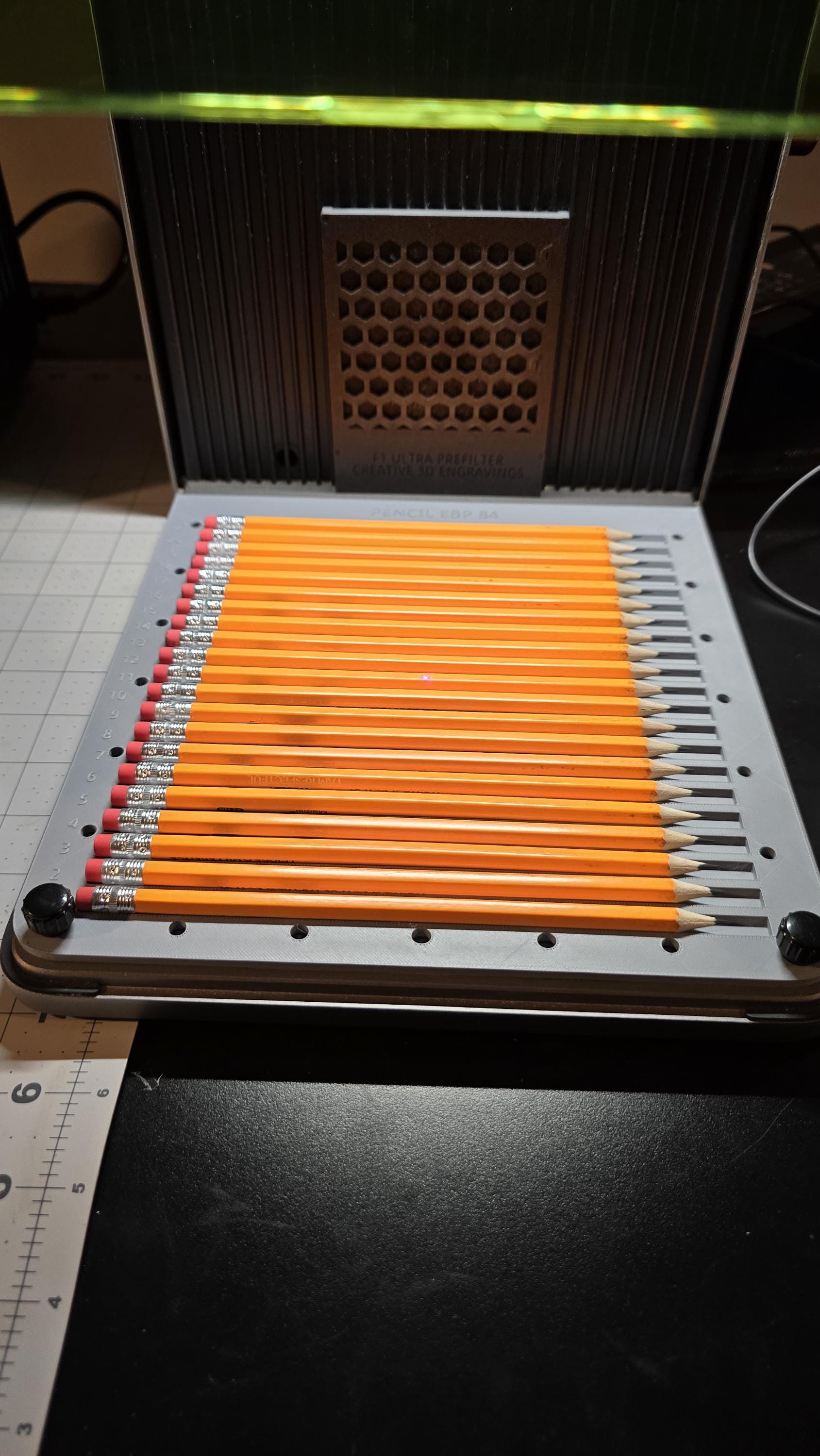 21 Pencil Jig Xtool F1 Ultra, 3D Printed Jig, Xtool Fiber Laser Jig ...