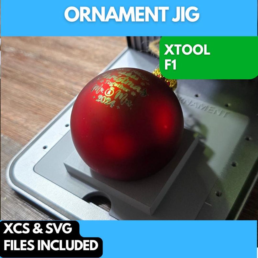 60 - 67 Mm Ornament Jig With Alignment Xtool F1 Laser Engraver, 3D Printed Jig, Xtool Fiber ...