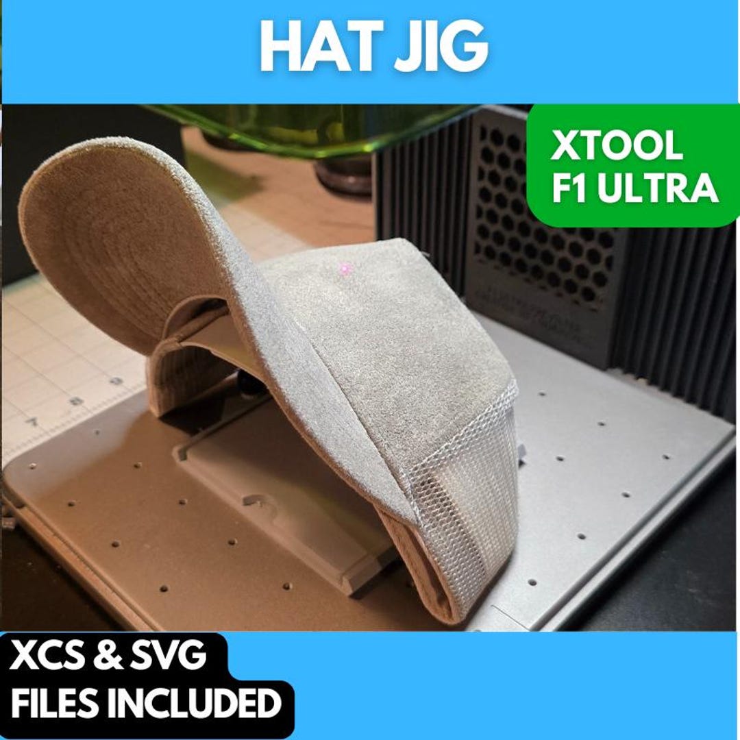 Hat Jig Xtool F1 Ultra Laser Engraver, 3D Printed Jig, Xtool Fiber Laser Jig, Laser Jig, Fiber ...