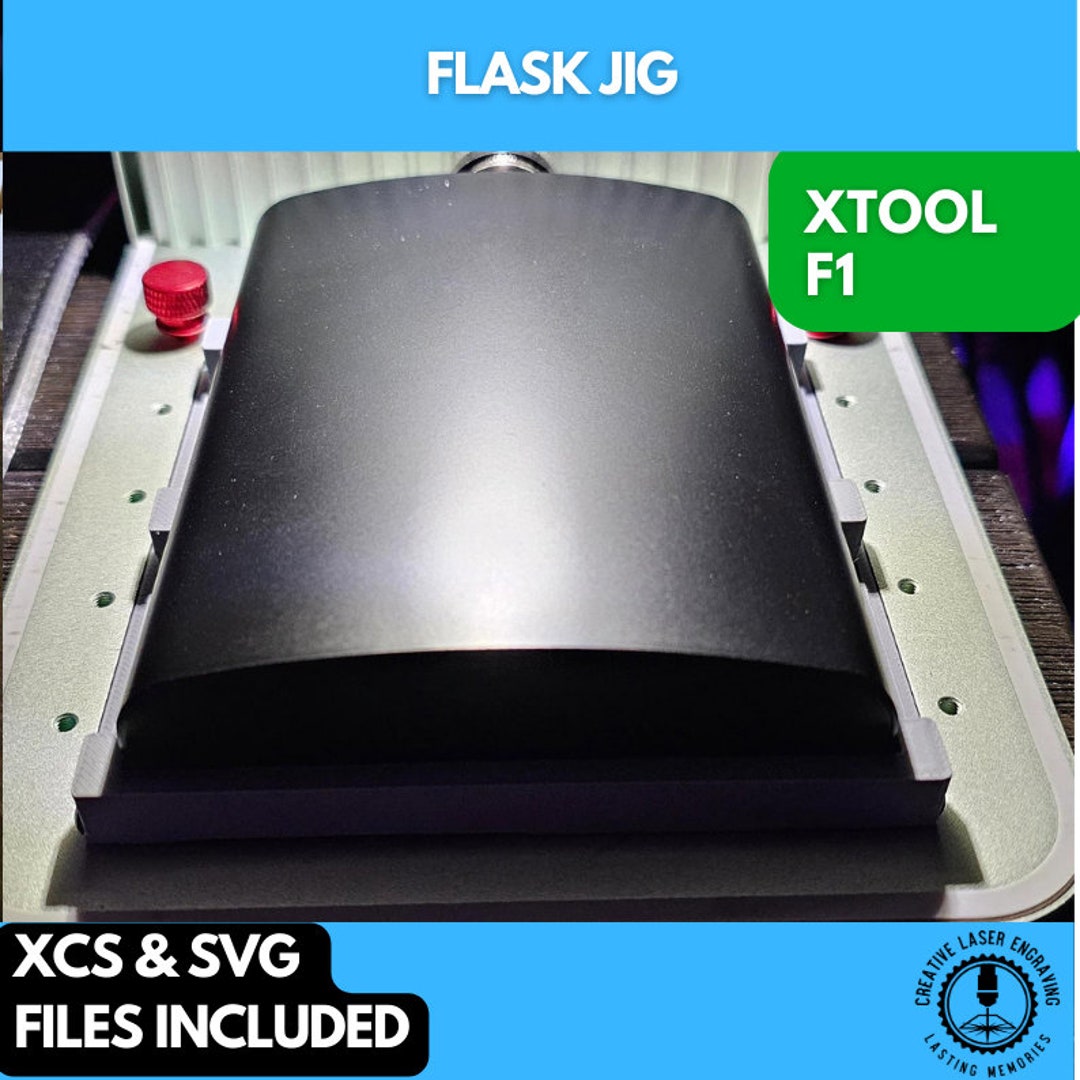 Flask Jig Xtool F1 Laser Engraver, 3D Printed Jig, Xtool Fiber Laser Jig, Laser Jig, Laser ...