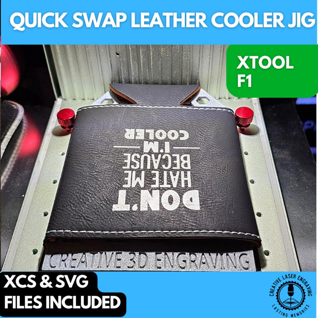 Quick Swap Leather Cooler Jig System Xtool F1 Laser Engraver - Etsy