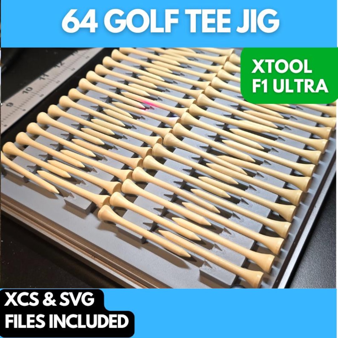 64 Golf Tee Jig, 3D Printed Jig, Xtool Fiber Laser Jig, Xtool F1 Ultra Jig, Fiber Jig, 3D Jig ...
