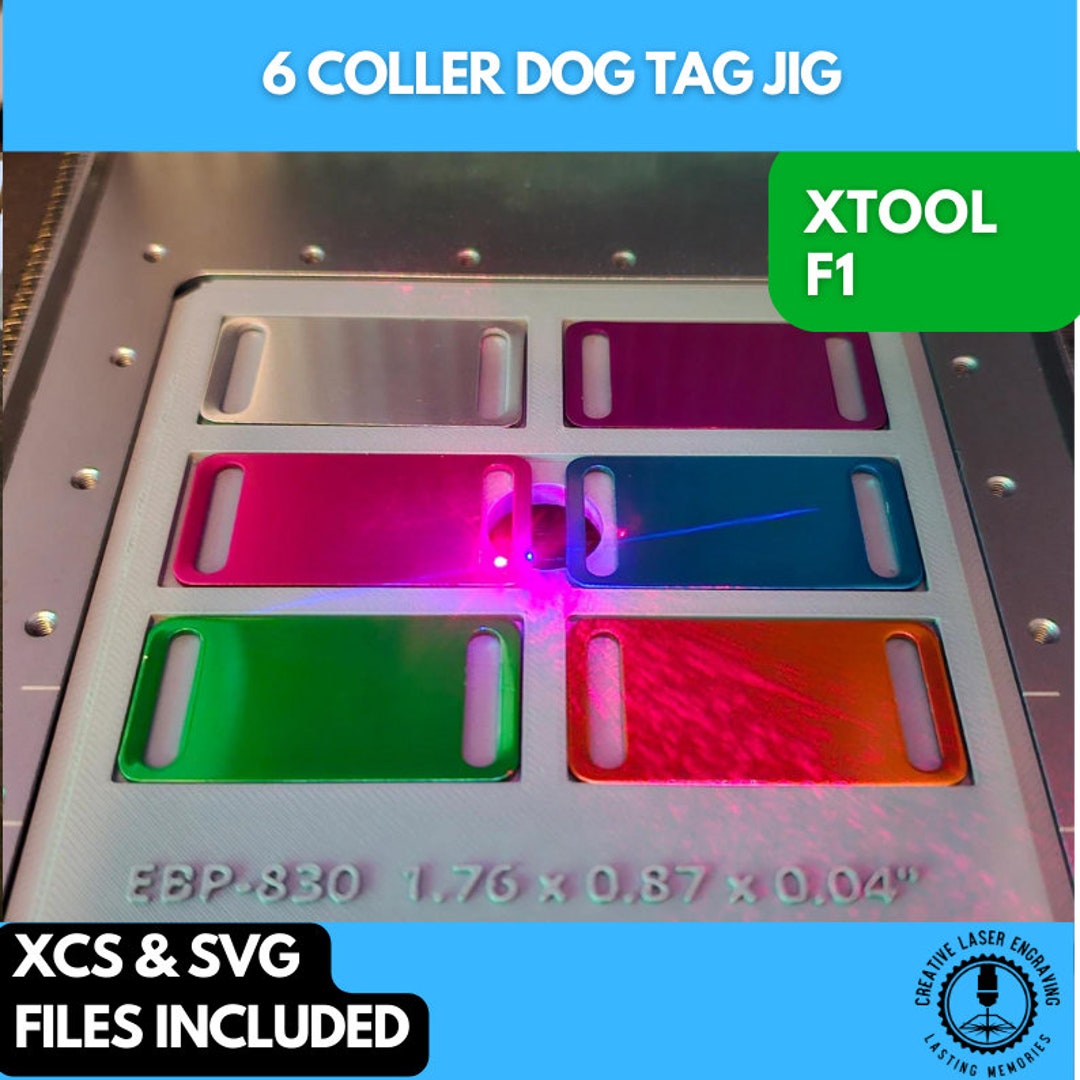 6 Coller Dog Tag Jig Xtool F1 Laser Engraver - Etsy