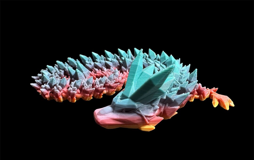 3D Printed, 3D Printed Dragon, 3d Crystal Dragon, 3d Printed Dragon Egg ...