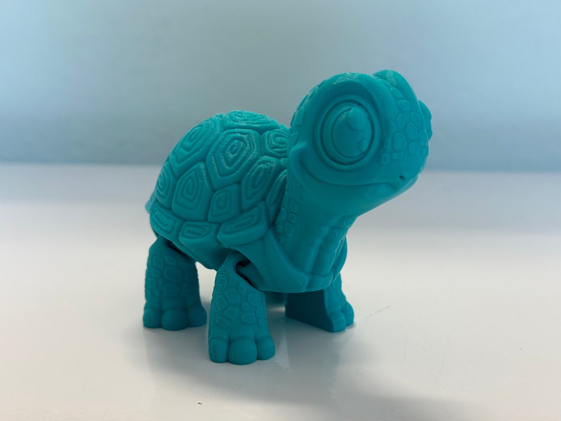 3D Printed Flexi Turtle, 3D Printed Reptile, Reptile Decor, Turtle ...