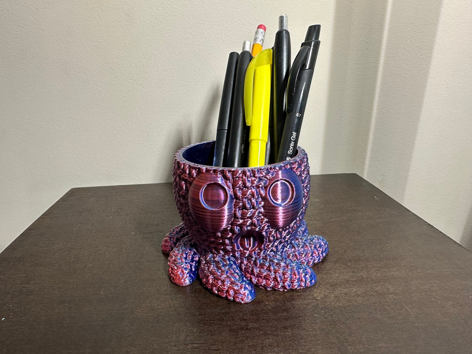 3d Printed Octopus, Cute Pencil Holder, Animal Pen Holder for Desk, 3d ...