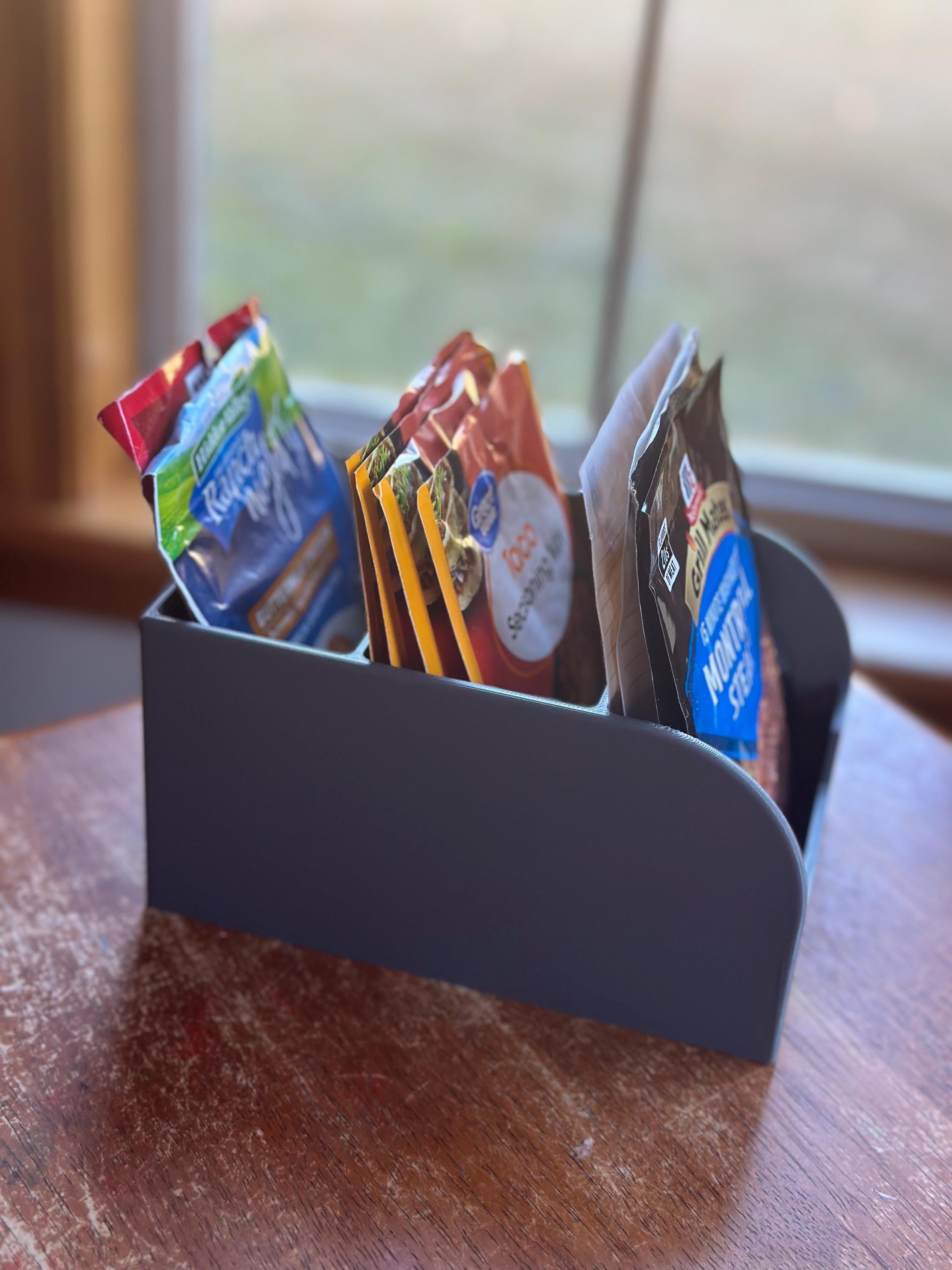 3D Printed Packet Holder, 3D Printed Drawer Organizer, Seasoning Packet ...
