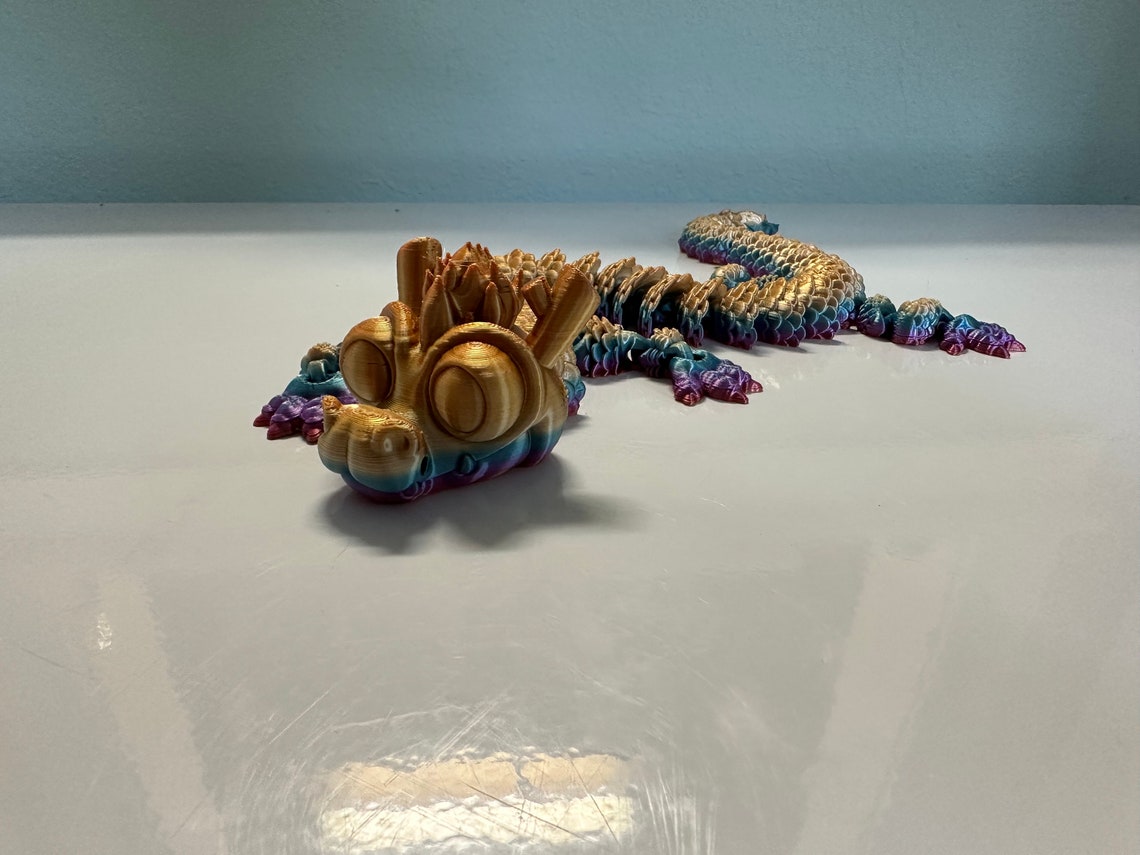 3d Printed Articulated Dragon, 3d Printed Baby Dragon, 3d Printed ...