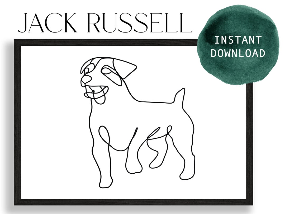 Jack Russell - Instant Digital Download Print | Dog Wall Art ...