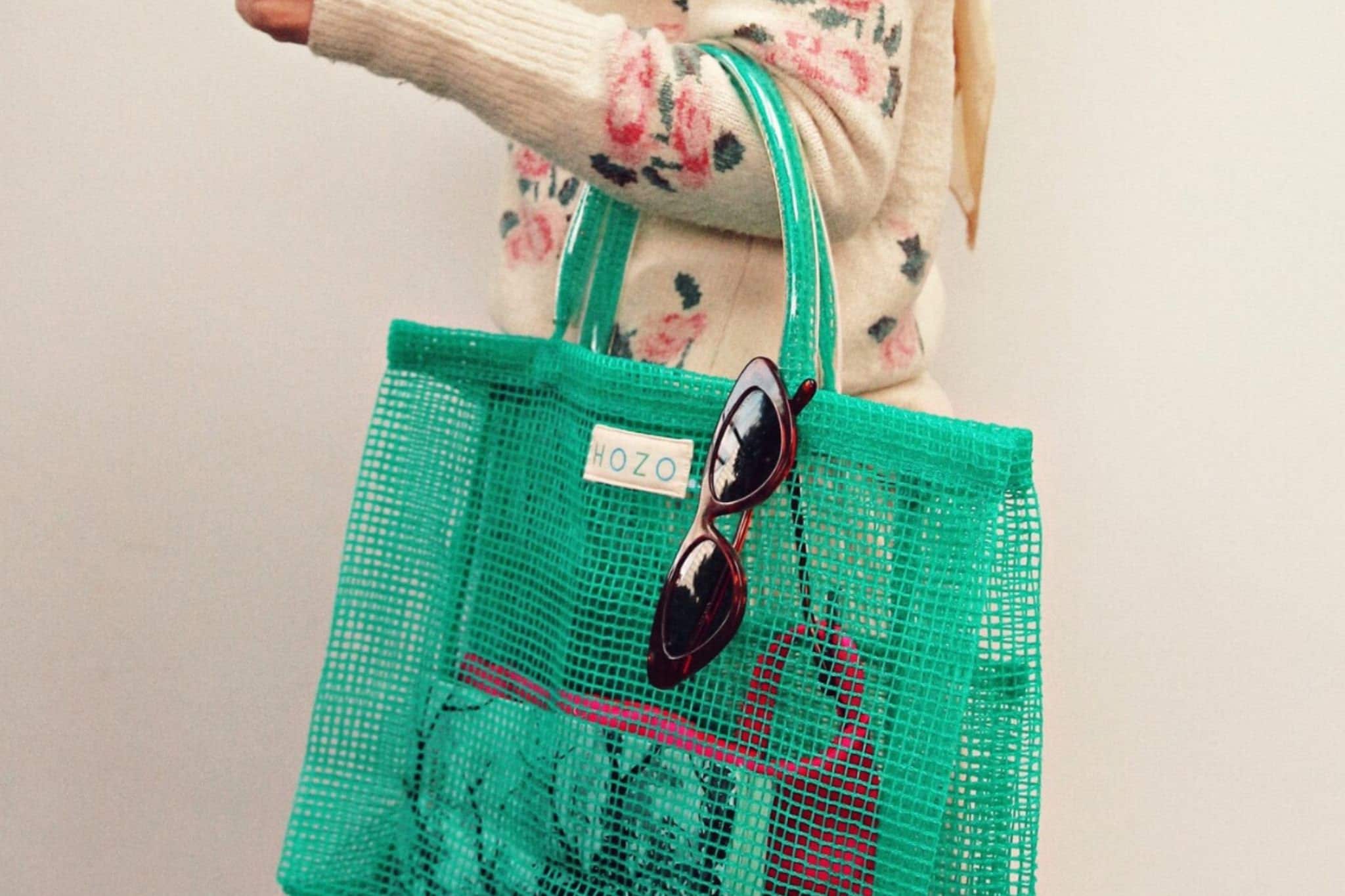 Vietnamese Eco Plastic Shopping Bag Made From Fish Mesh | Beach Bag ...