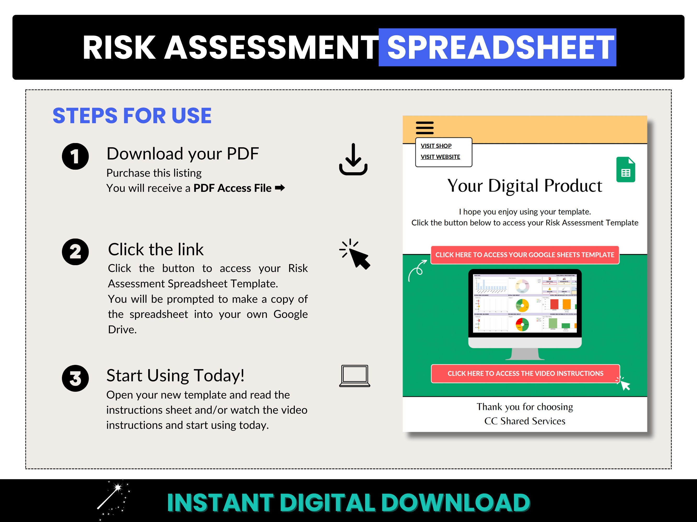 Risk Assessment Spreadsheet: Business Risk Management, Safety Audit ...
