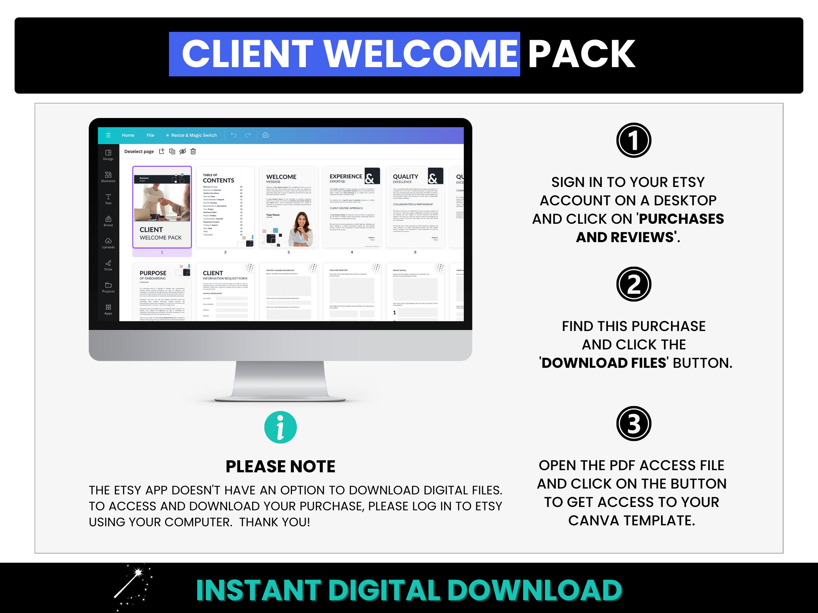 Client Welcome Pack, US New Client Onboarding Info. Pack, Editable ...