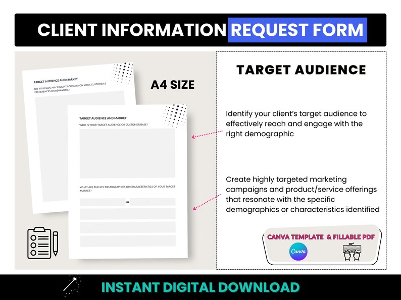 Client Information Form, New Client Intake Form, Client Onboarding ...