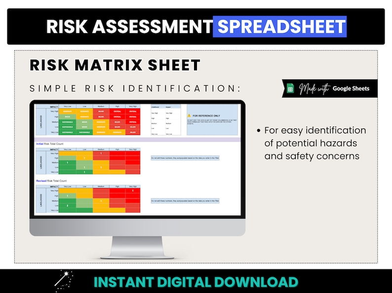 Risk Assessment Spreadsheet, Business Risk Management Spreadsheet ...