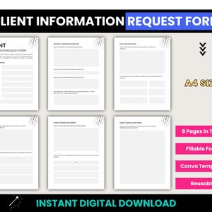 Client Information Form, New Client Intake Form, Client Onboarding ...