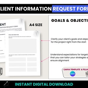 Client Information Form, New Client Intake Form, Client Onboarding ...