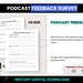 Podcast Feedback Survey Template, US Size Podcast Show Feedback Form ...