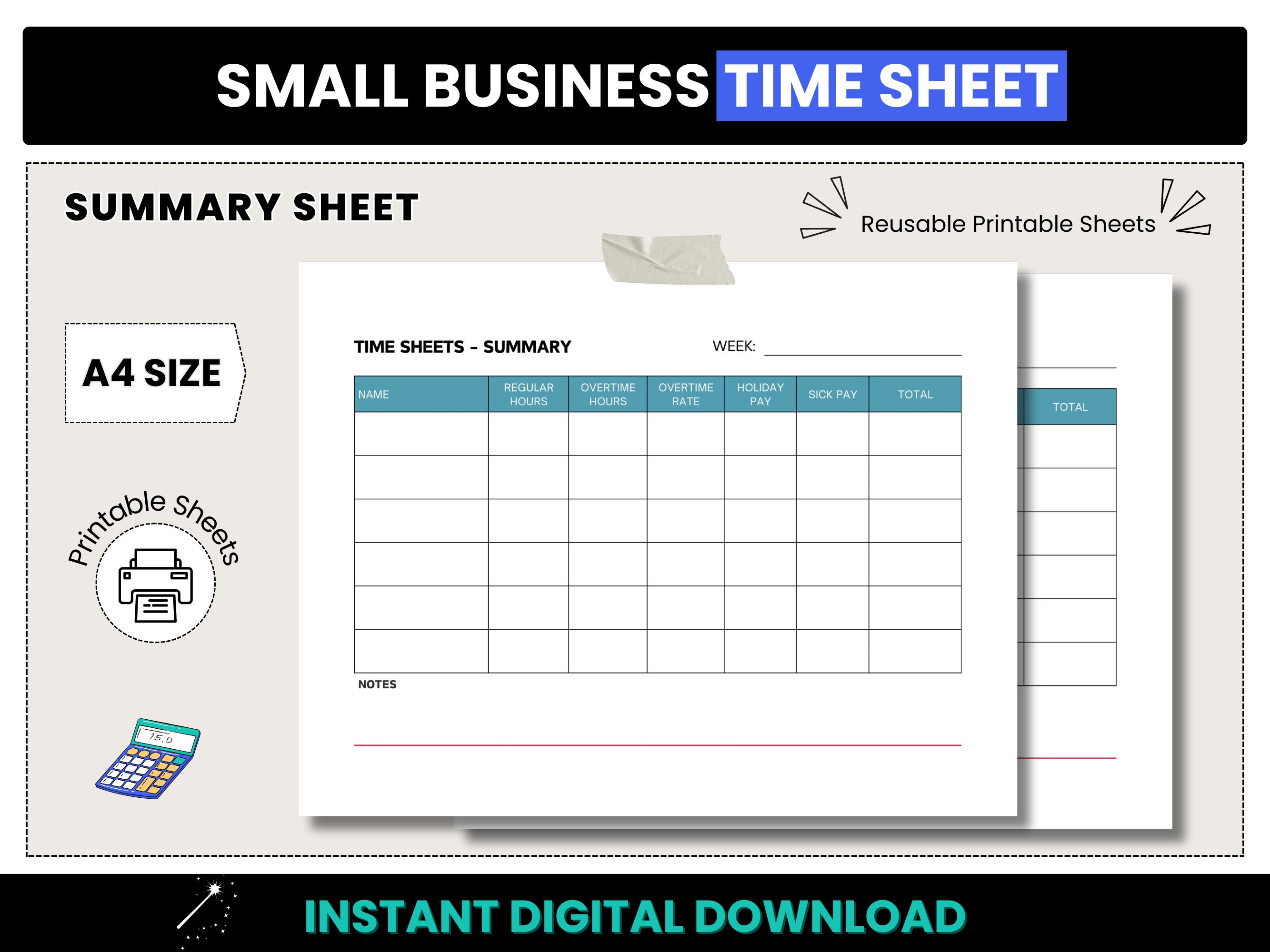Time Sheet, Weekly Roster, Printable Leave Chart, Employee Schedules ...