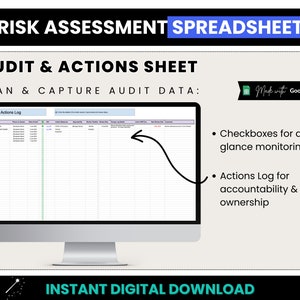 Risk Assessment Spreadsheet, Business Risk Management Spreadsheet ...