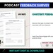 Podcast Feedback Survey Template, US Size Podcast Show Feedback Form ...