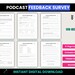 Podcast Feedback Survey Template, US Size Podcast Show Feedback Form ...