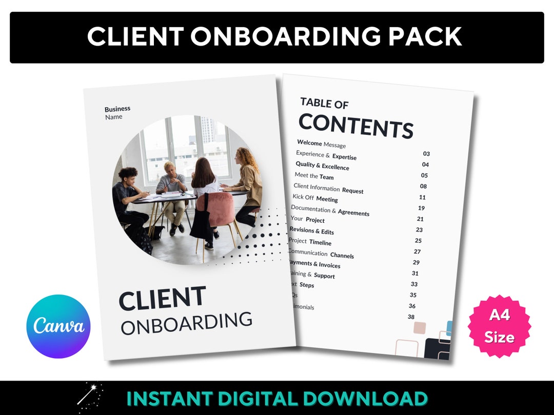 New Client Onboarding Pack A4 Size Editable Client Welcome - Etsy