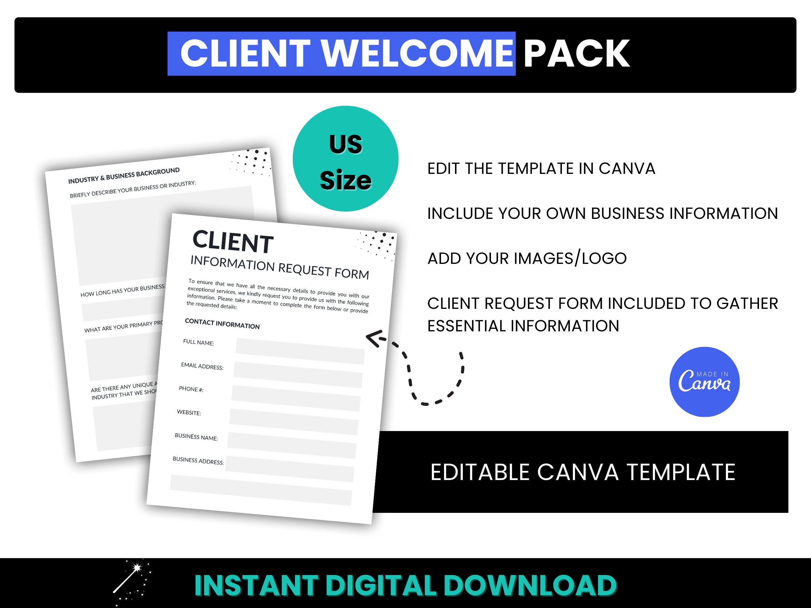 Client Welcome Pack, US New Client Onboarding Info. Pack, Editable ...
