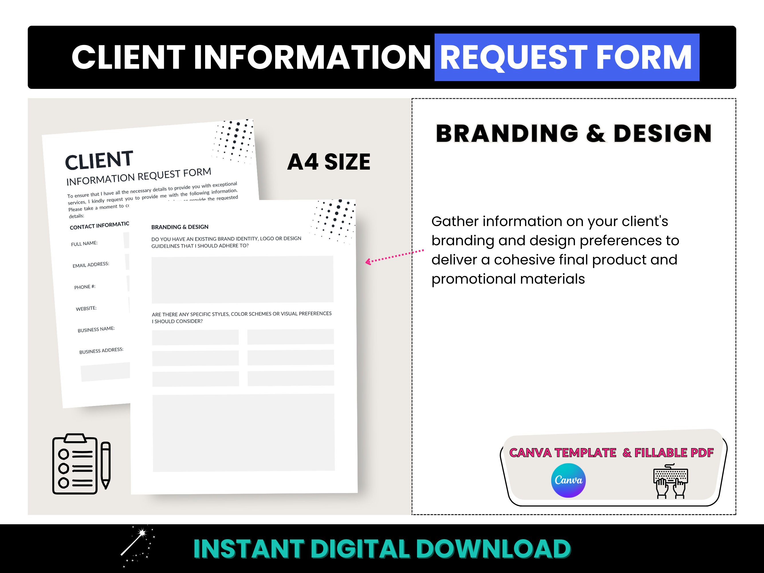 Client Information Form, New Client Intake Form, Client Onboarding ...