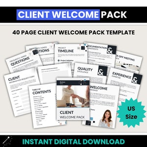 Client Welcome Pack | US Size New Client Onboarding Pack | Editable ...